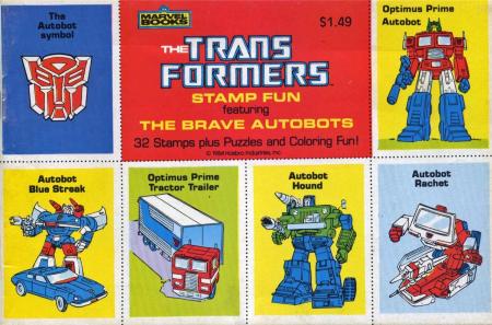 The Transformers Stamp Fun Featuring the Brave Autobots (1984) | 2 ...